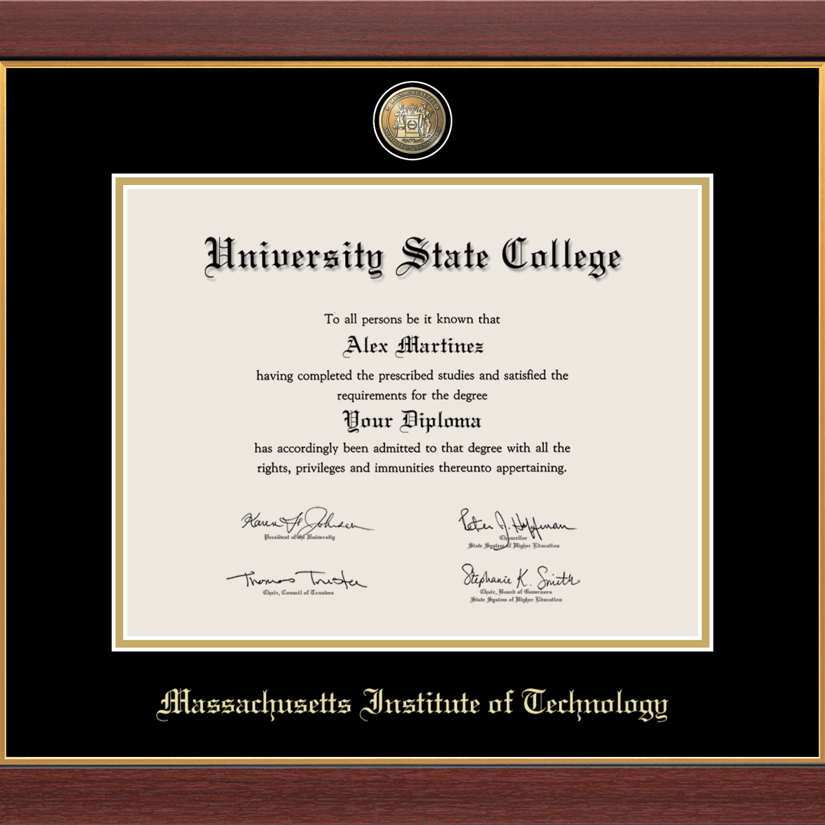 MIT Medallion Diploma Frame – CAPGOWN