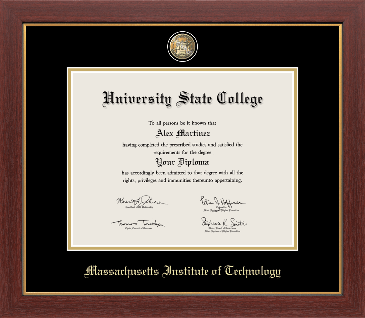 MIT Medallion Diploma Frame – CAPGOWN
