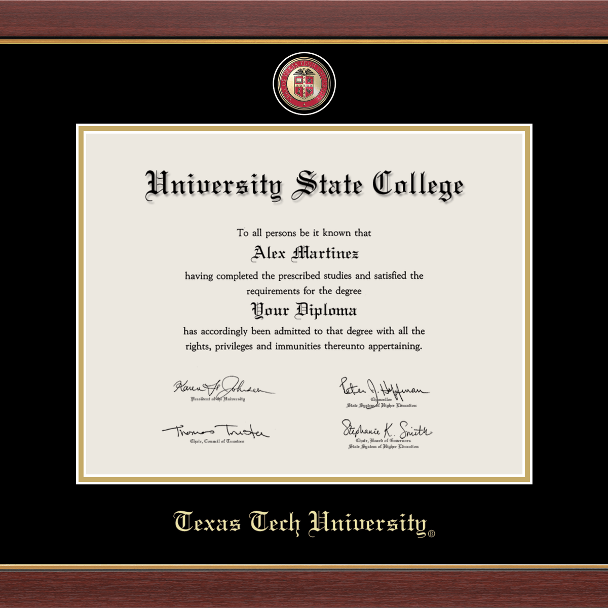 Texas Tech University Medallion Diploma Frame – CAPGOWN
