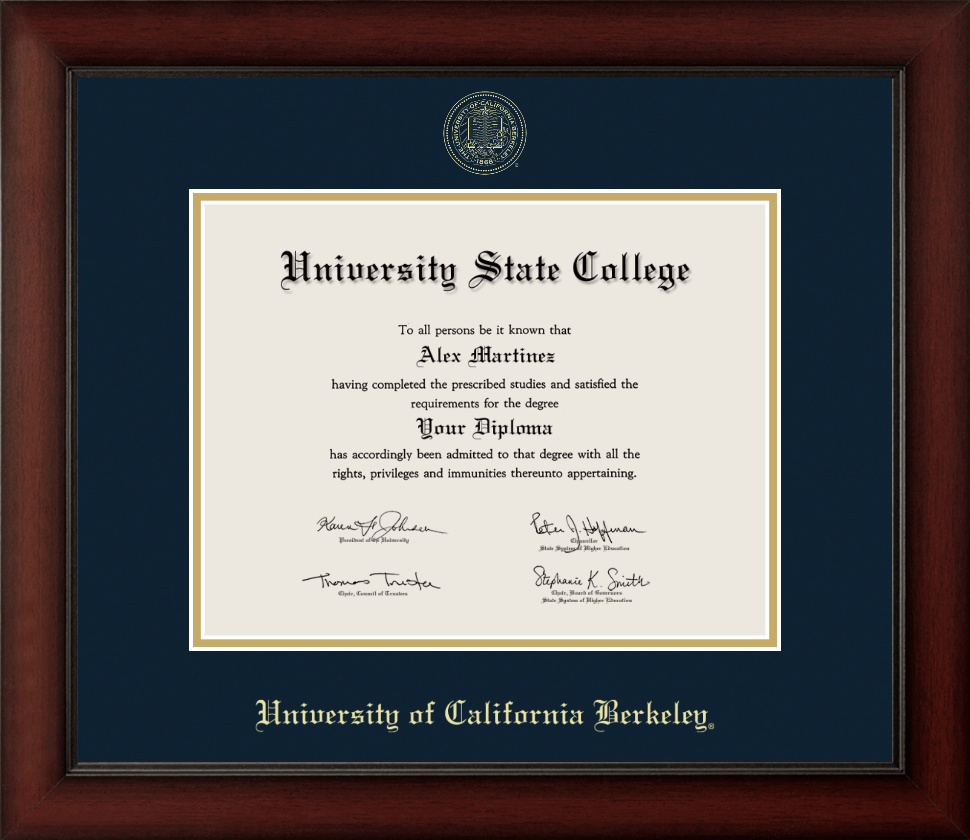 UC Berkeley Medallion Diploma Frame – CAPGOWN