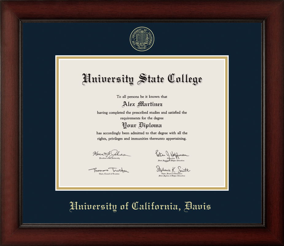 UC Davis Medallion Diploma Frame – CAPGOWN