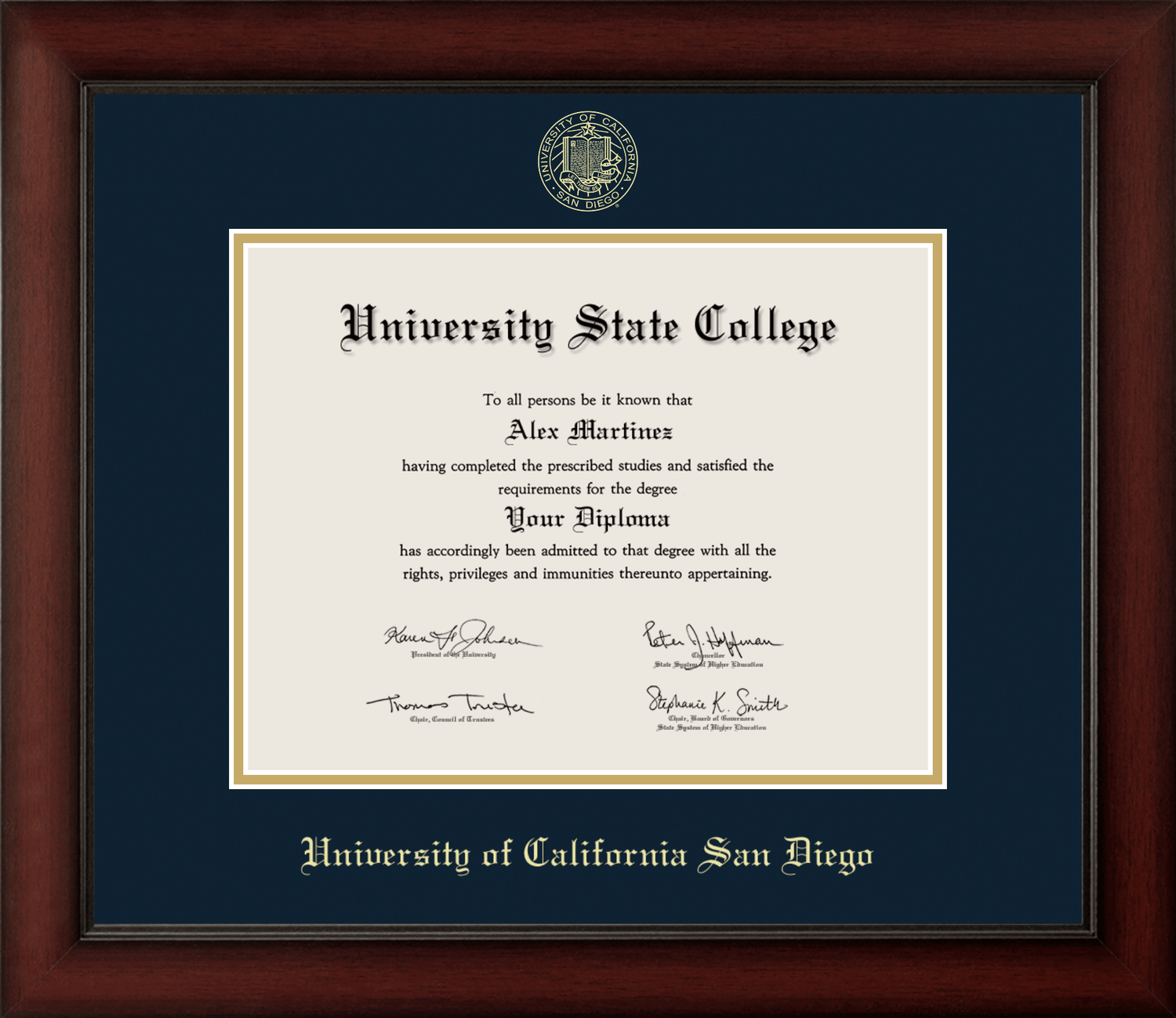 University of California San Diego PhD Gown, Hood, & Cap Regalia Set ...