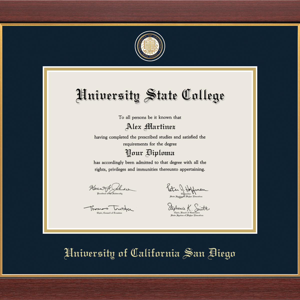 UC San Diego Medallion Diploma Frame – CAPGOWN
