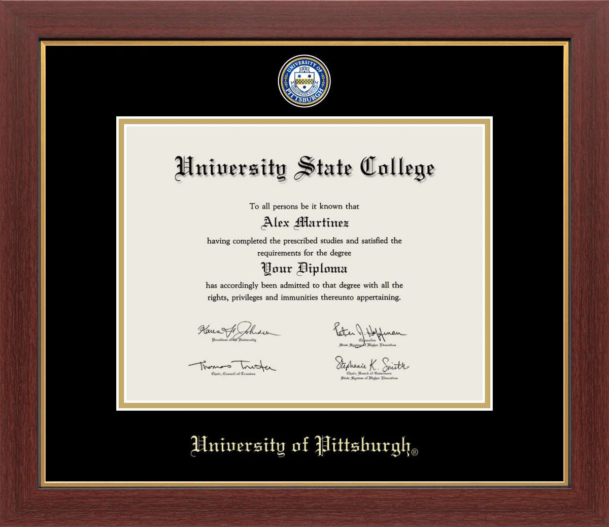 University of Pittsburgh Medallion Diploma Frame – CAPGOWN