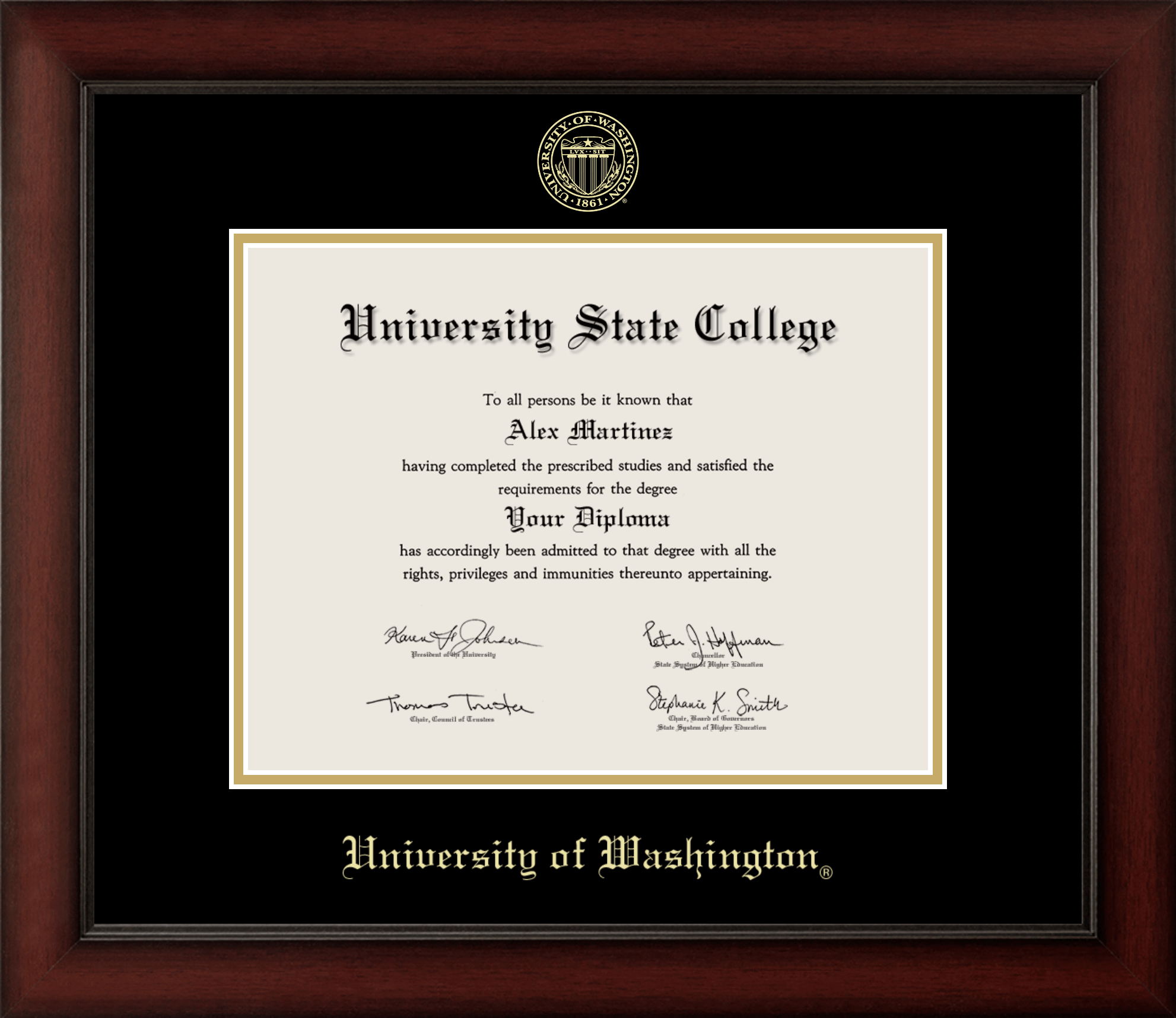 University of Washington Medallion Diploma Frame – CAPGOWN