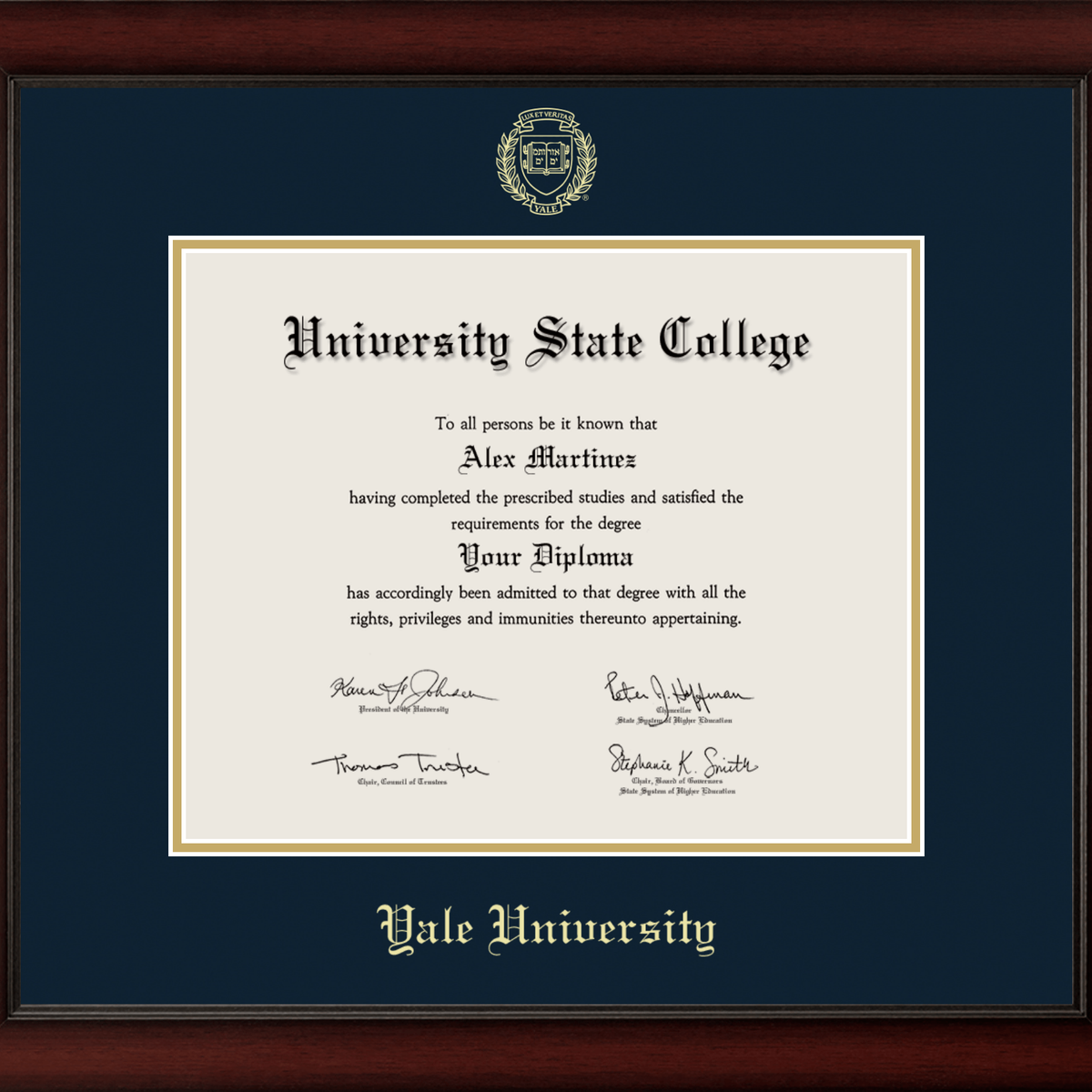 Yale University Cherry Wood Diploma Frame – CAPGOWN