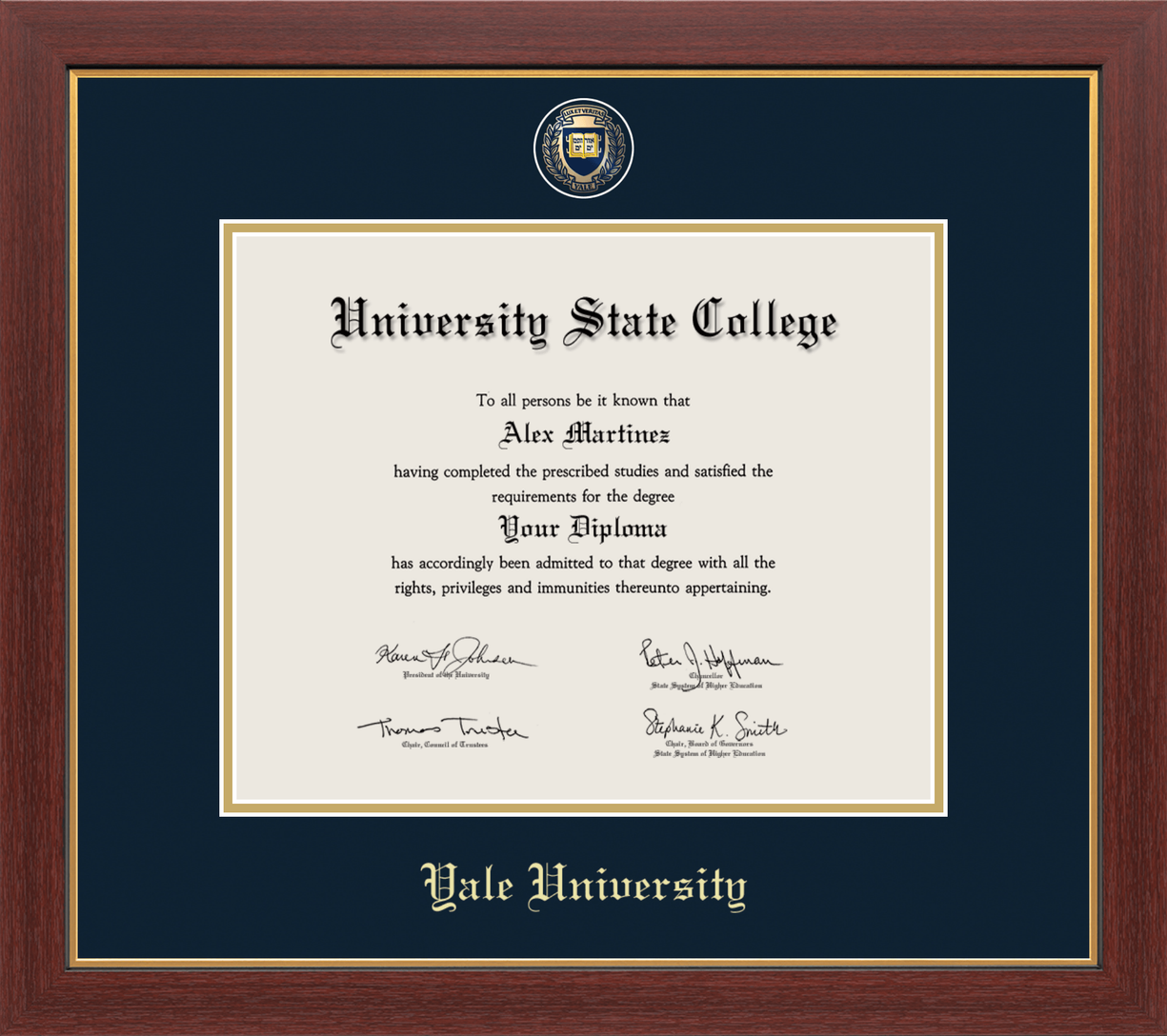 Yale University Medalion Diploma Frame – CAPGOWN