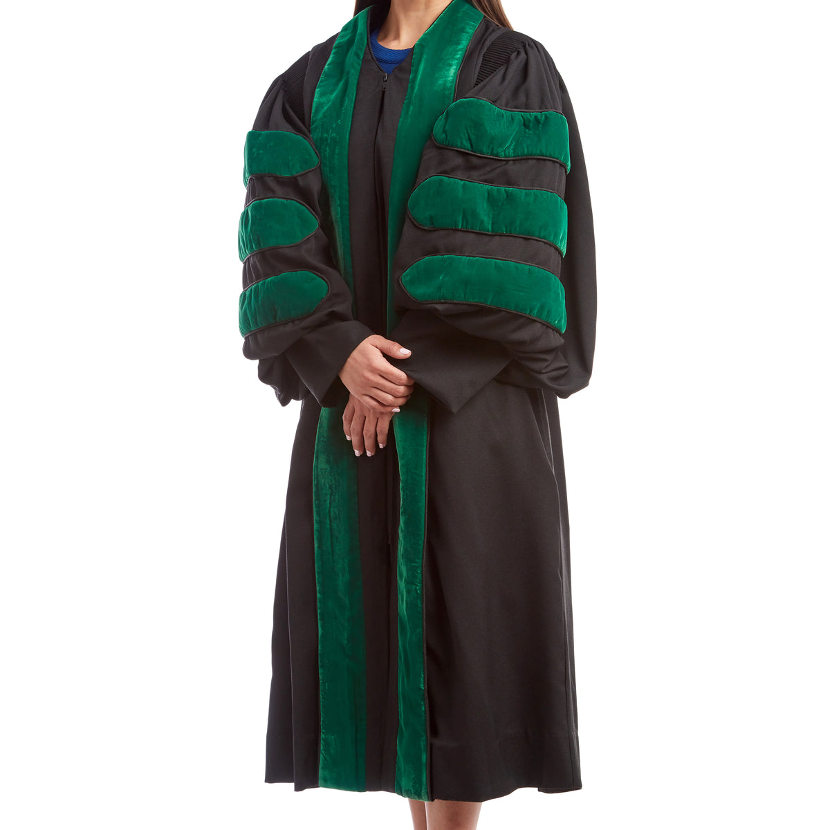Premium Black Doctoral Tam & Medical Gown Regalia Set - Rental Keeper ...